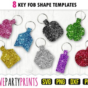 Key Fob Svg DXF PNG PDF Key Fob Template Svg Keychain Fob - Etsy UK