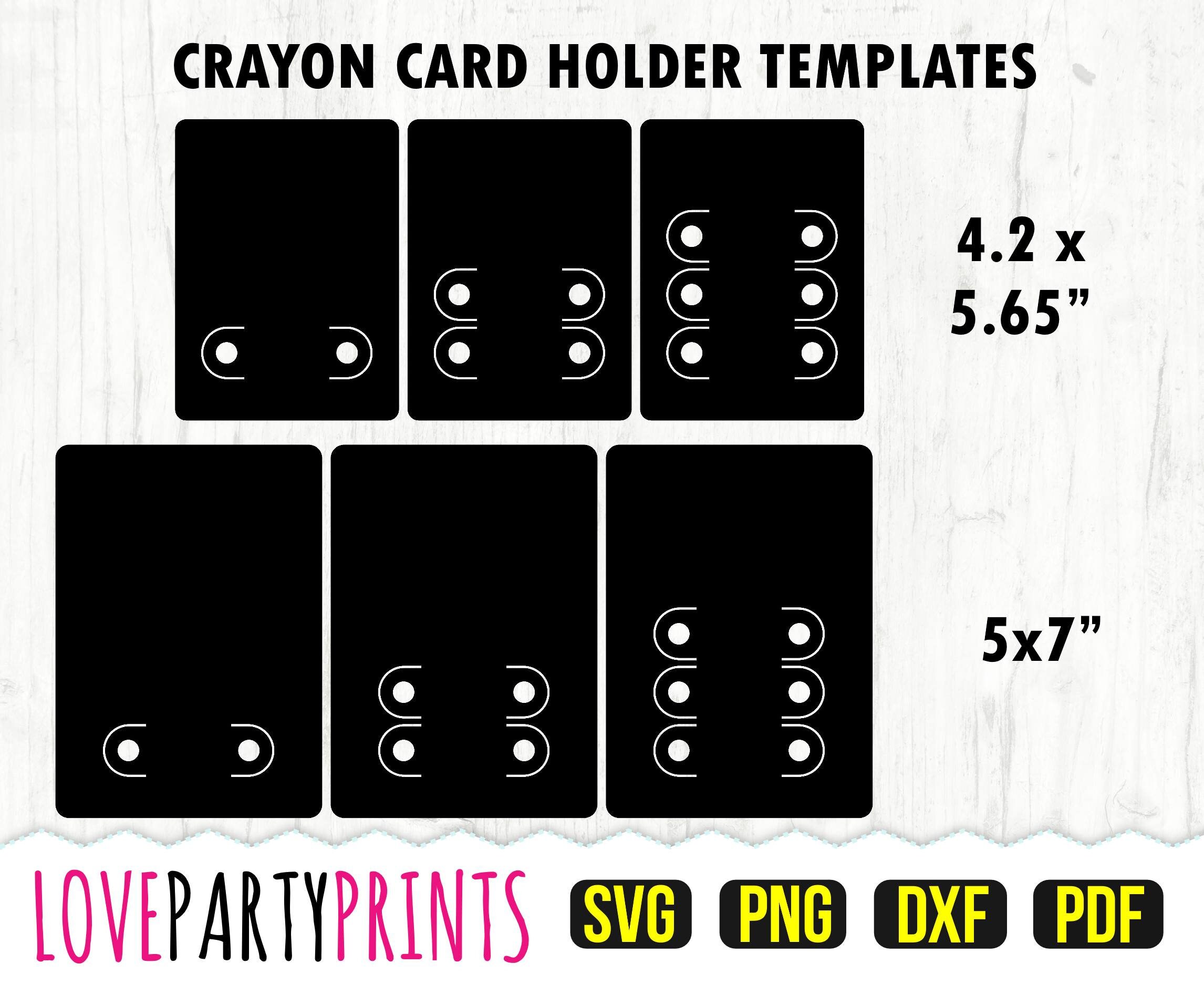 Coloring Card Svg DXF PNG PDF Colouring Card Holder | Etsy UK