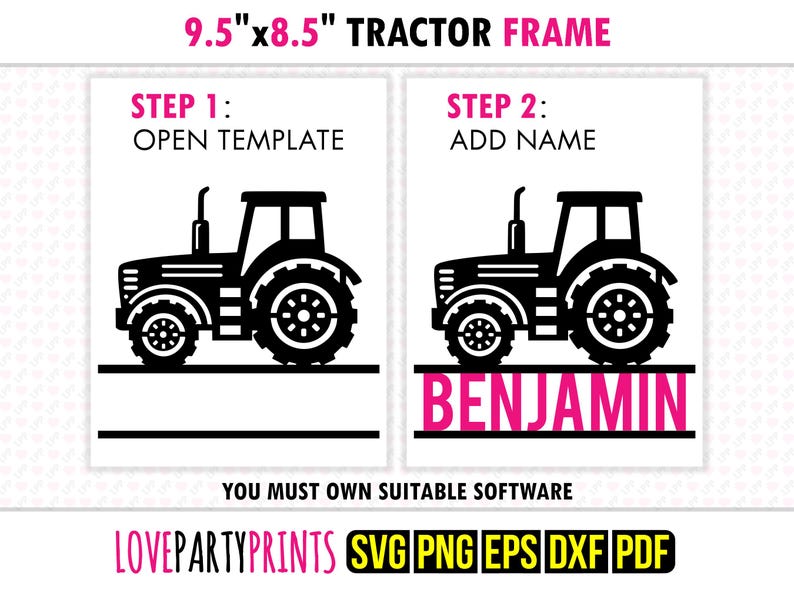 Farm Tractor Name Sign SVG | Personalised Farmer Wall Art | Laser Cut ...