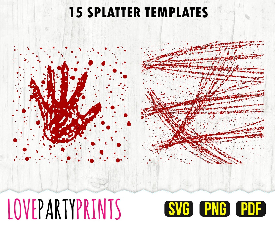 Splatter SVG PNG PDF Blood Splatter Svg Paint Splatter | Etsy