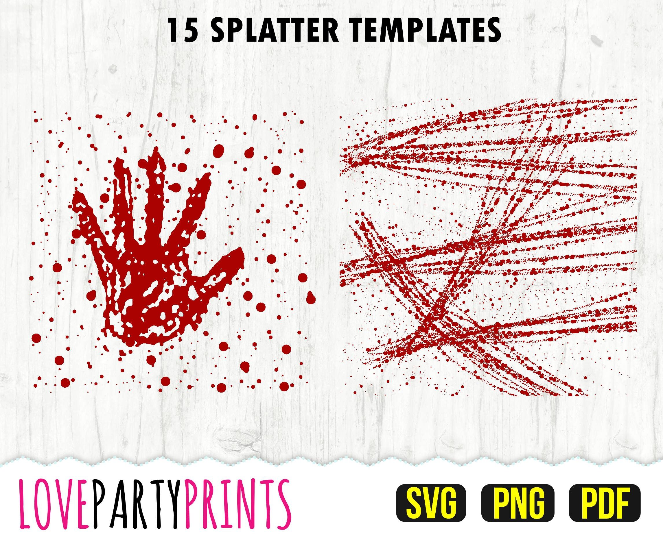 Splatter SVG PNG PDF Blood Splatter Svg Paint Splatter | Etsy