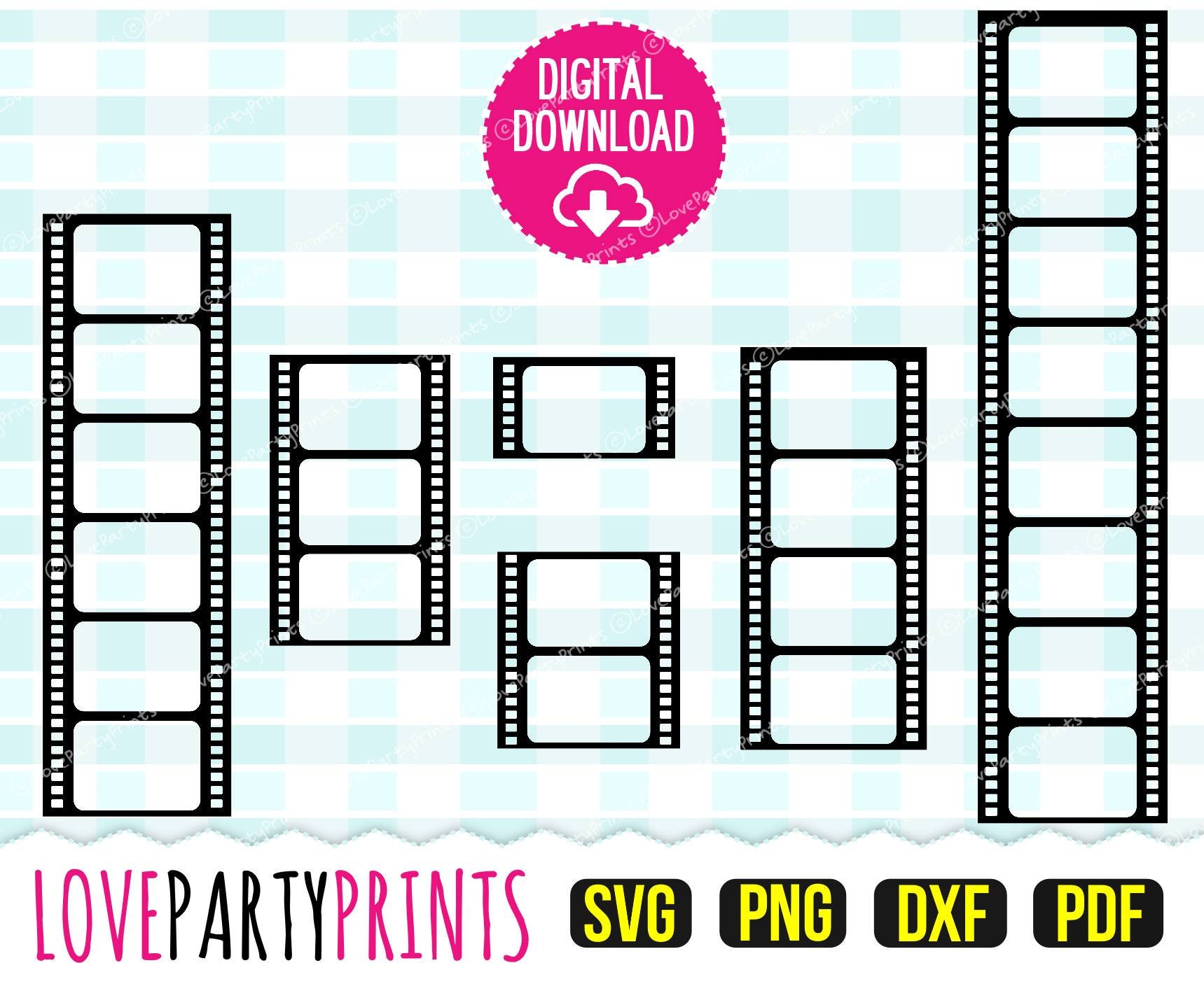 Camera Film Strip SVG DXF PNG Pdf Negative Film Strip | Etsy