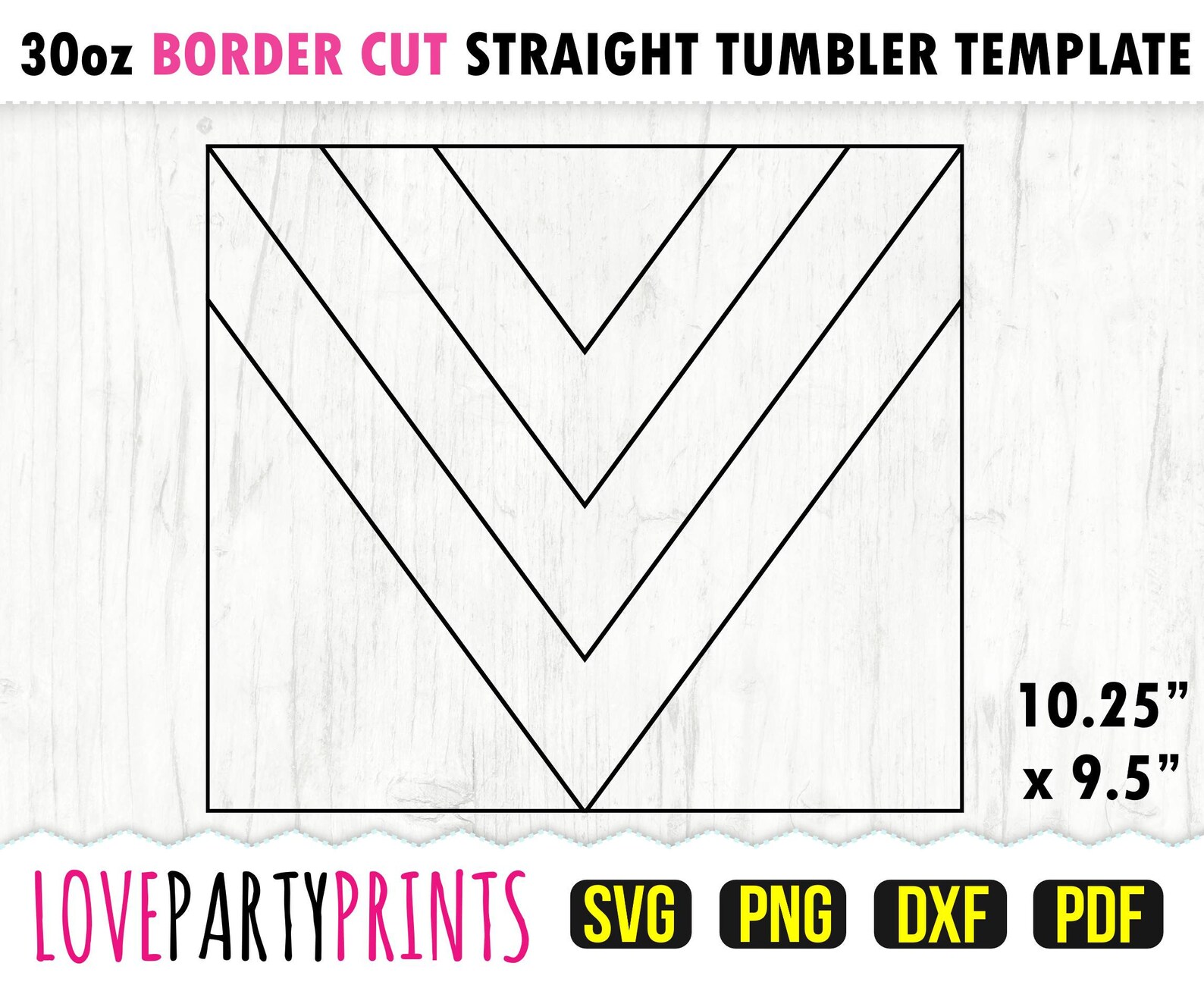 Double V Split Template SVG DXF PNG Pdf 30 Oz Skinny - Etsy