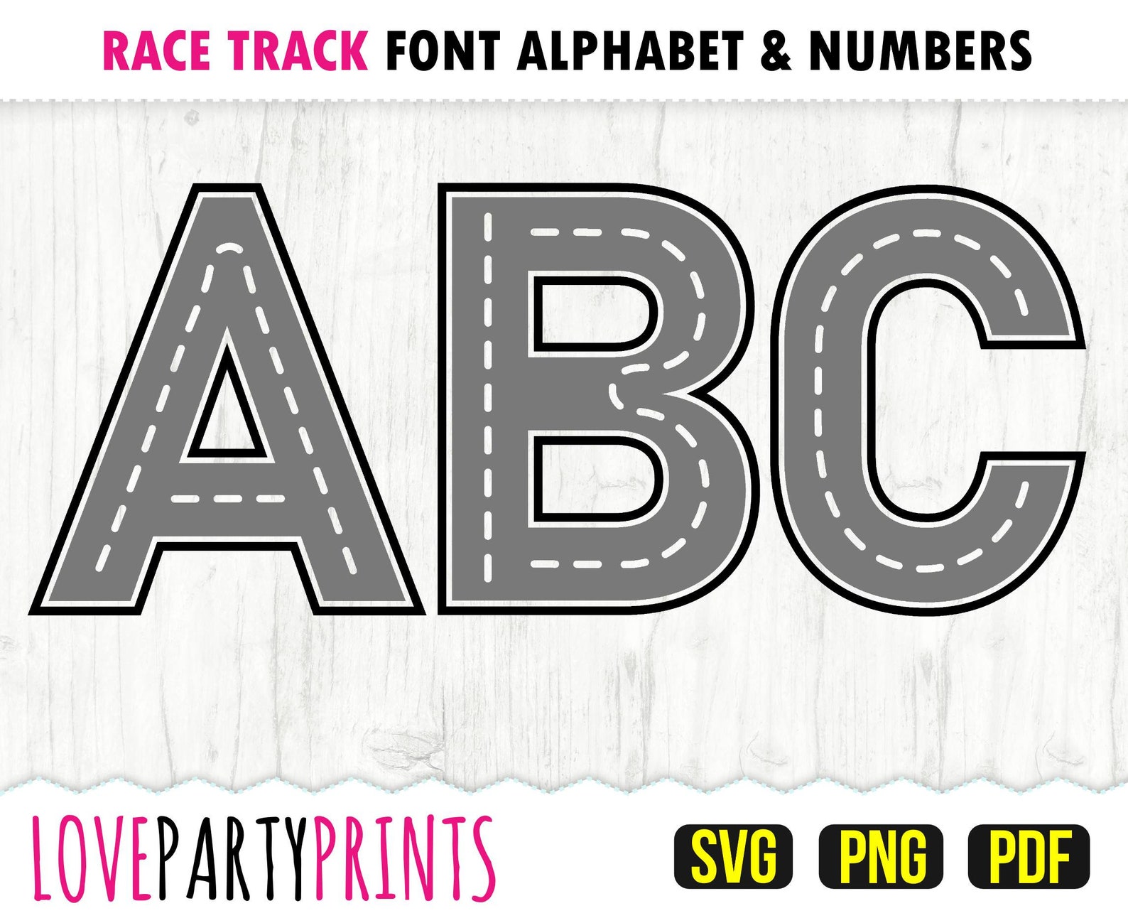 Road Font SVG PNG PDF Road Letters Svg Road Numbers Svg - Etsy UK