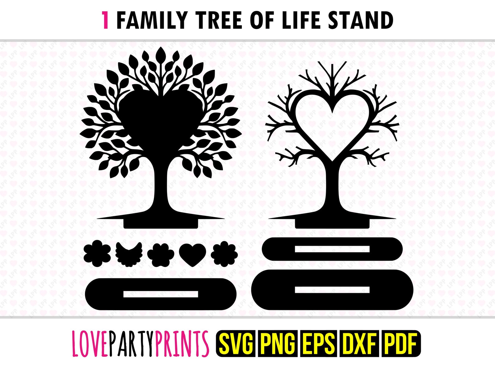 Family Tree of Life Stand SVG, DXF, Png, Eps, Pdf, Standing Plywood ...