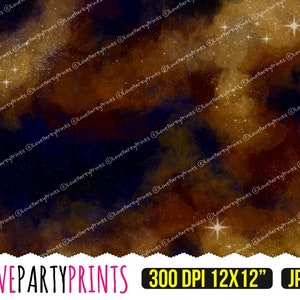 Space Backgrounds Digital Paper, 12x12" JPG 300dpi, Starry Night ...
