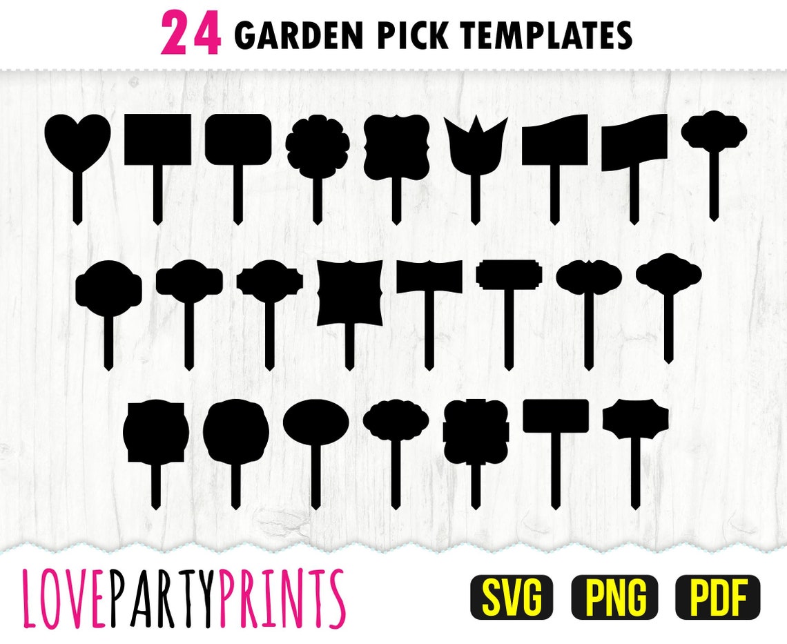 Garden Pick SVG Bundle 24 SVG Cut Files Laser Cut Files - Etsy