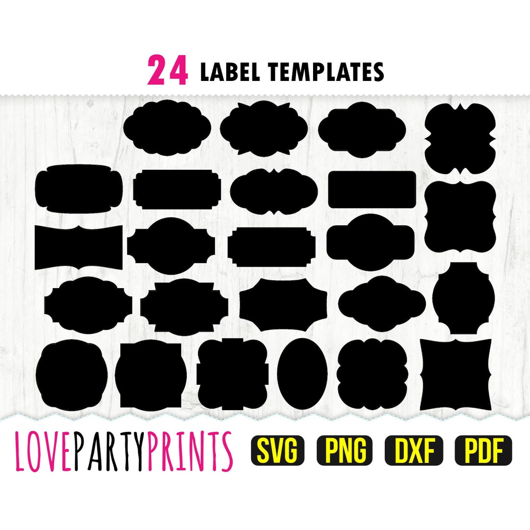 24 Label Template SVG, DXF, PNG, Pdf, Tags Svg, Price Tag Svg, Label ...