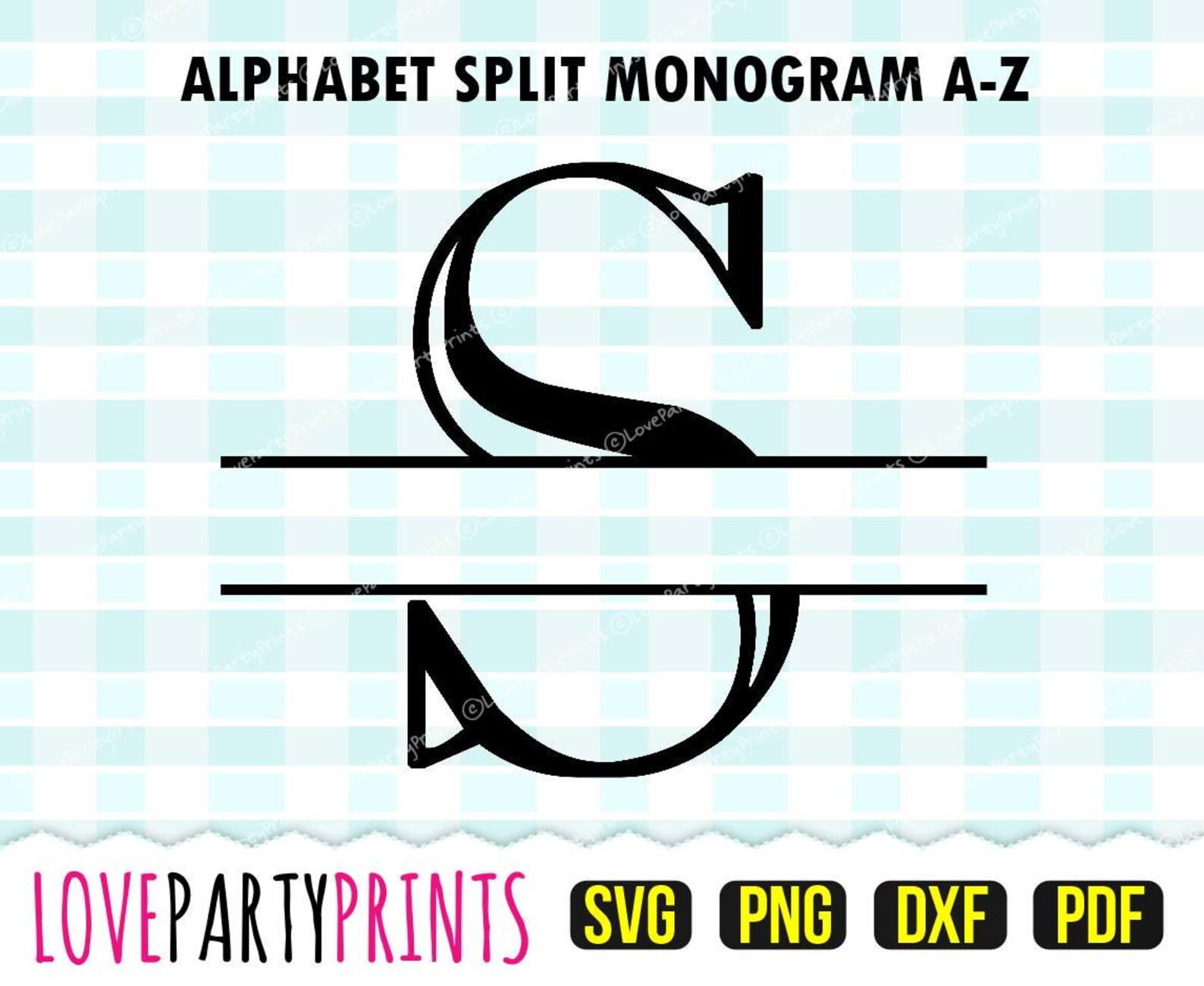 A-Z Monogram Svg Split Monogram SVG Monogram Alphabet Svg - Etsy