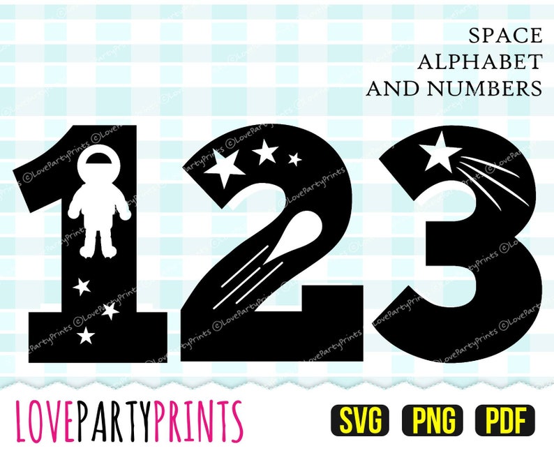 SPACE FONT SVG Png Pdf Space Alphabet and Numbers Clipart | Etsy Canada