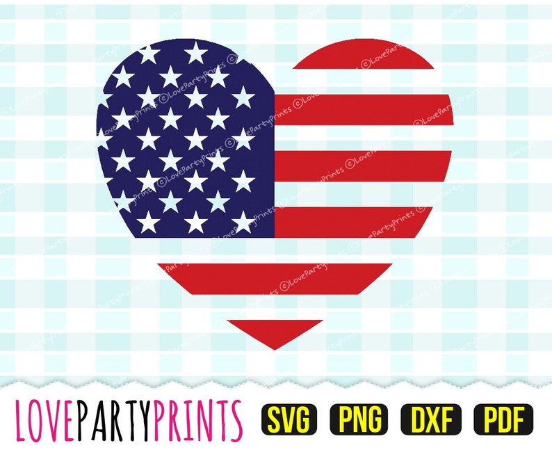 American Flag Heart Svg Dxf PNG PDF Heart Flag Svg Heart - Etsy UK
