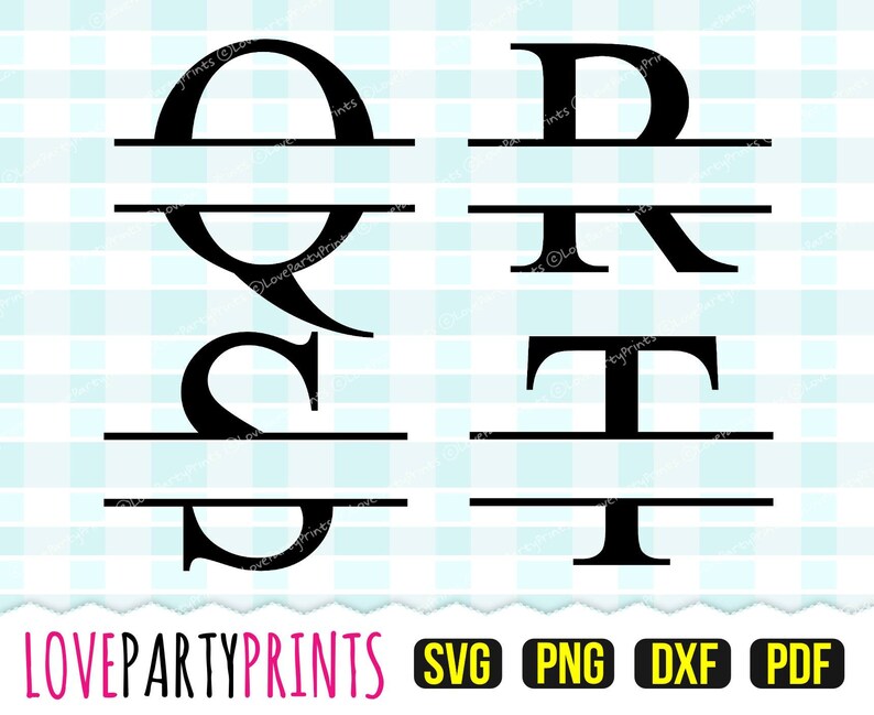 Split Monogram Font SVG PNG DXF Pdf Split Monogram Alphabet - Etsy