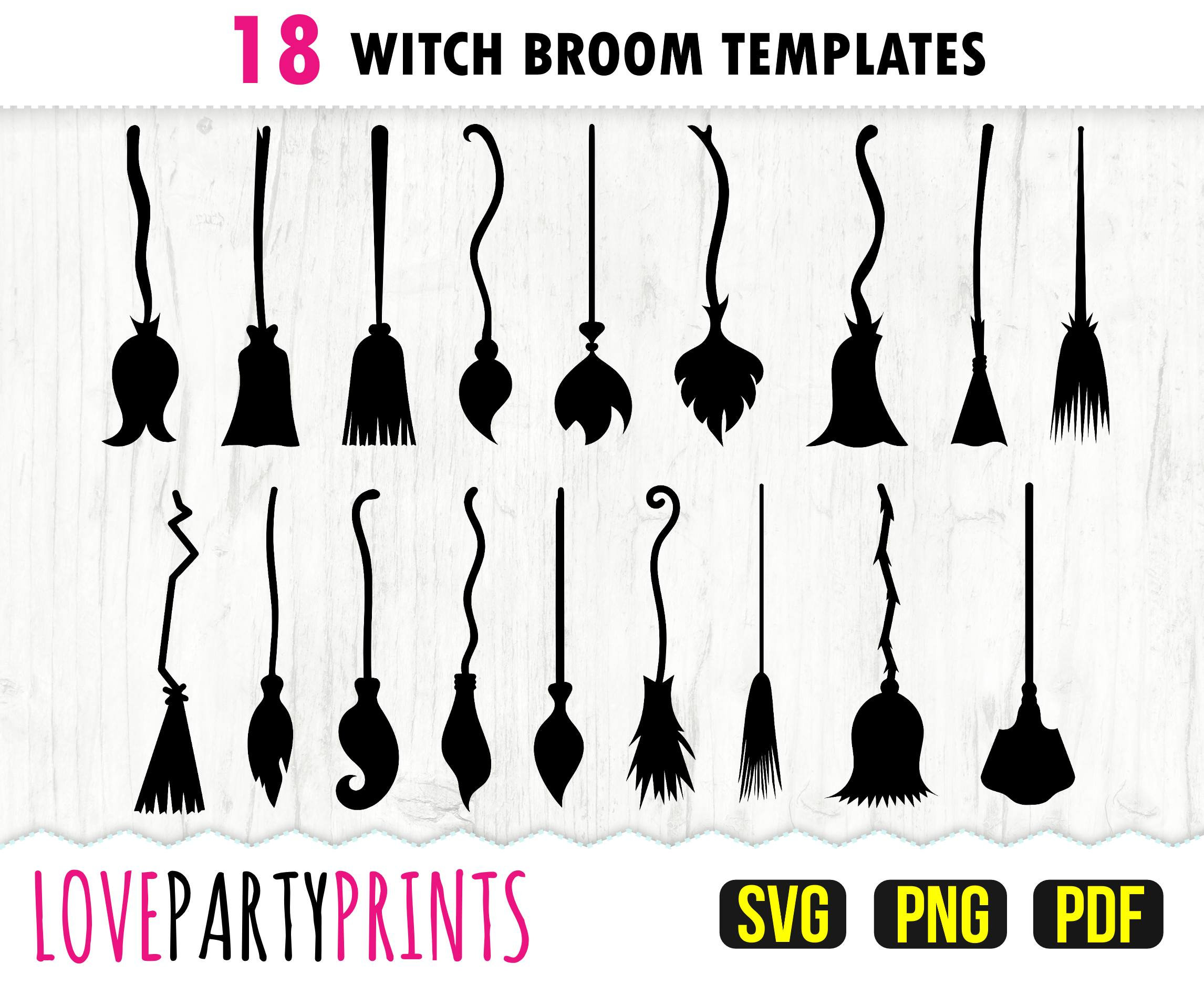 Free Clipart Witchs Broom To Color