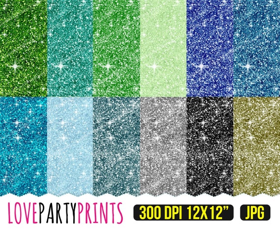 Glitter Digital Paper 12x12 JPG 300dpi Scrapbook | Etsy