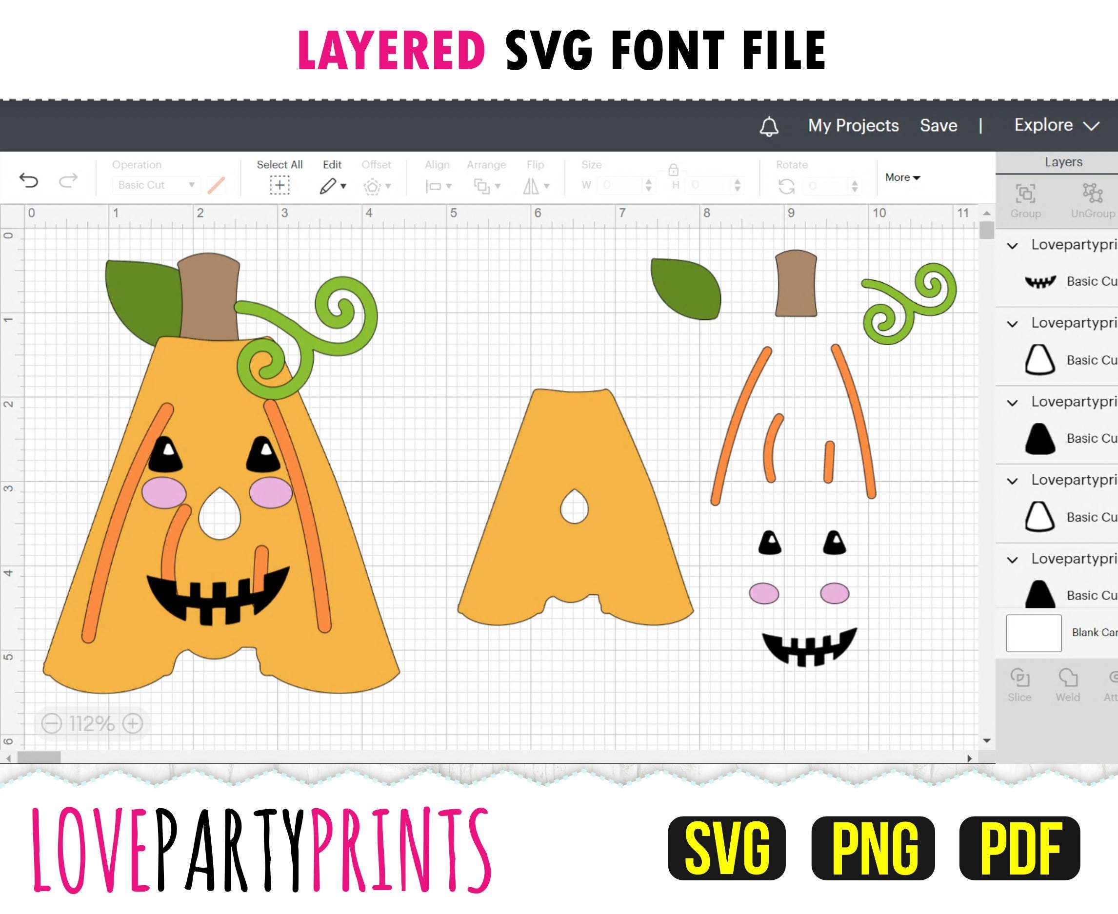 Jack O Lantern Font SVG, Png, Pdf, Pumpkin Alphabet, Pumpkin Numbers ...