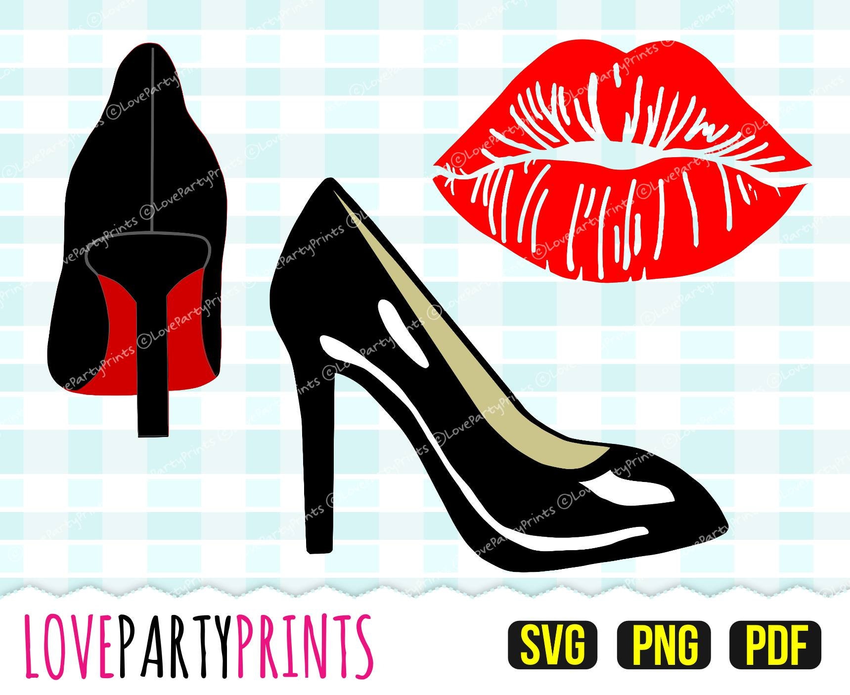 Heels and Lips SVG, PNG and PDF, High Heels Svg, Lips Svg, Fashion Svg ...