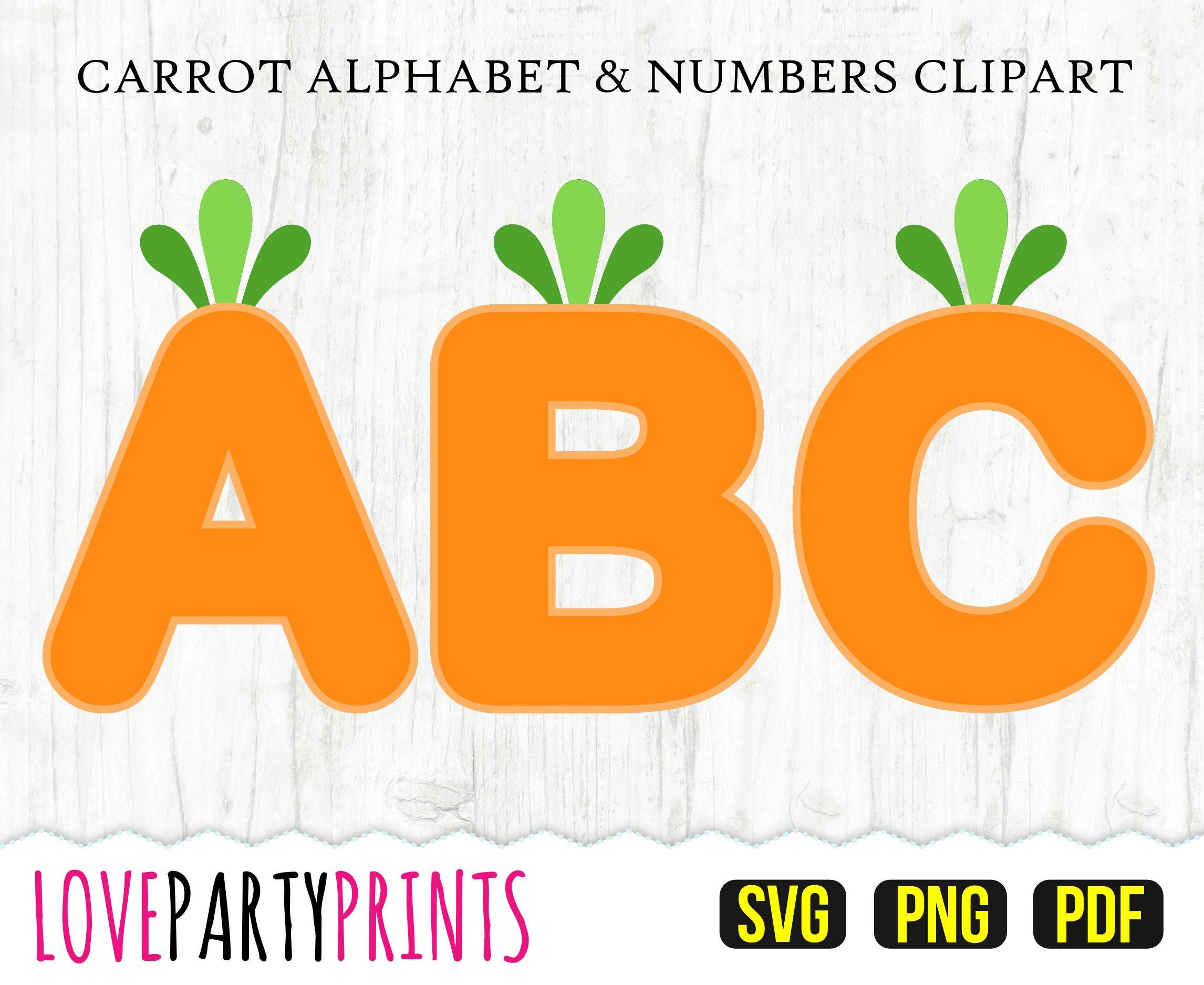 CARROT FONT SVG Png and Pdf Files 300dpi High Quality | Etsy