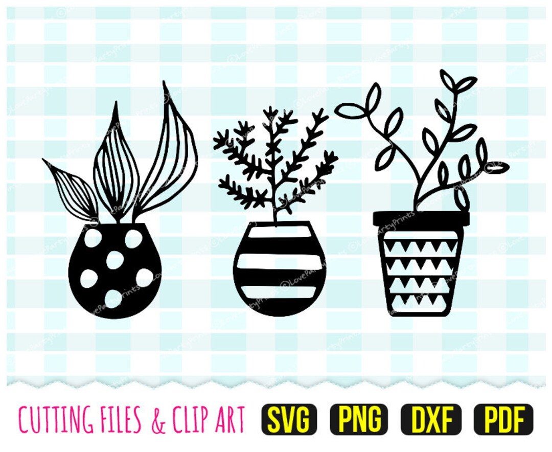 Potted Plants Svg, DXF, PNG, PDF, Plants Svg, Plants Vector, Plants ...