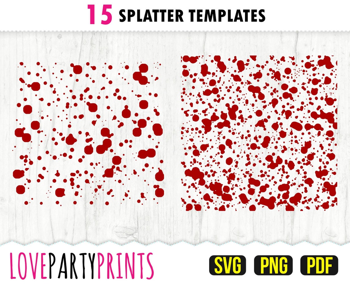 Splatter SVG PNG PDF Blood Splatter Svg Paint Splatter - Etsy