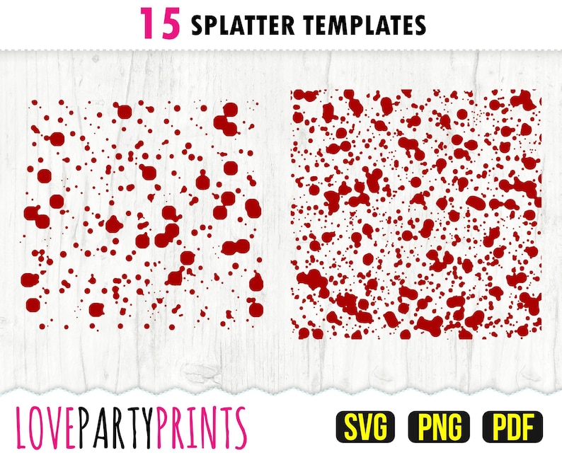 Splatter SVG PNG PDF Blood Splatter Svg Paint Splatter - Etsy