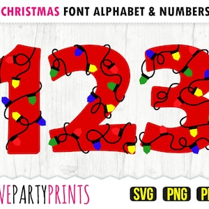 CHRISTMAS FONT SVG, Png and Pdf Files, 300dpi High Quality, Silhouette ...