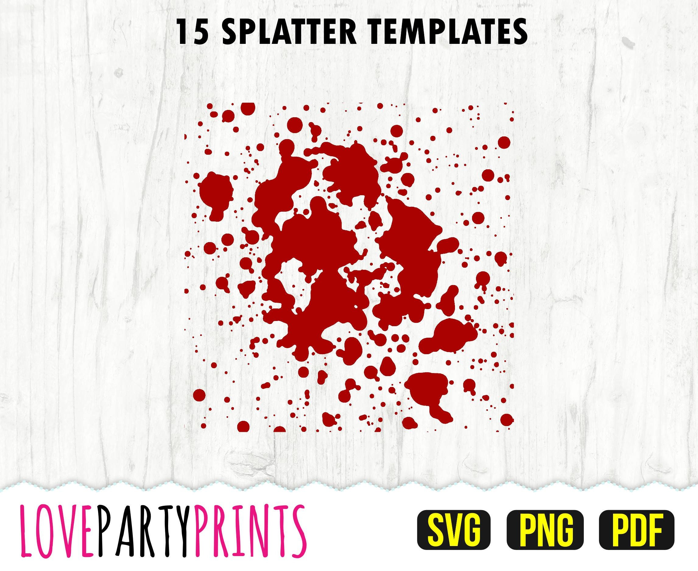 Splatter SVG PNG PDF Blood Splatter Svg Paint Splatter | Etsy