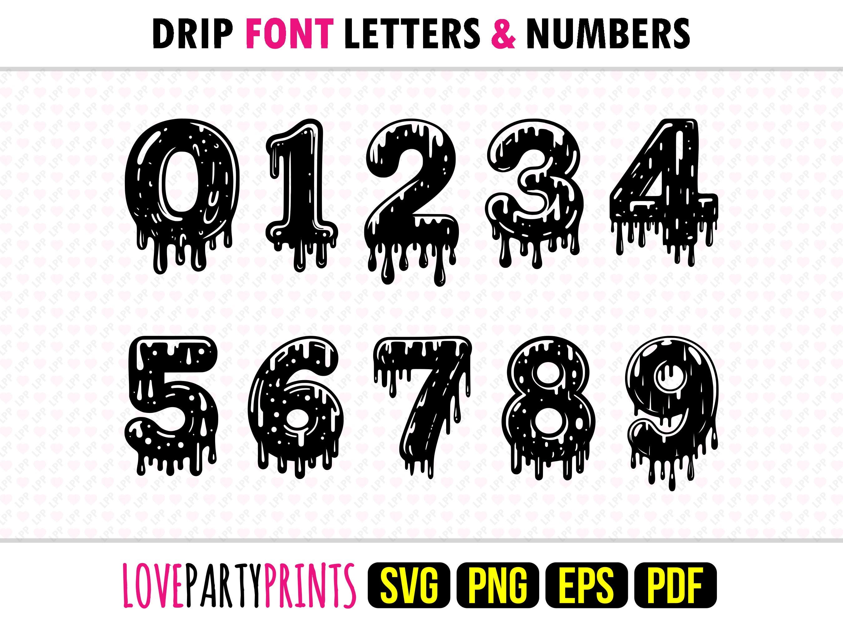 Drip Font Halloween Dripping Blood Horror Slime Letters & Numbers ...