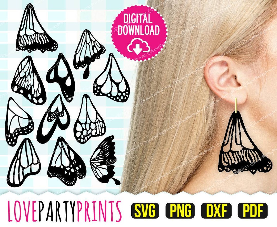 Alas de mariposa Svg, DXF, PNG, PDF, arte clip dibujado a mano ...