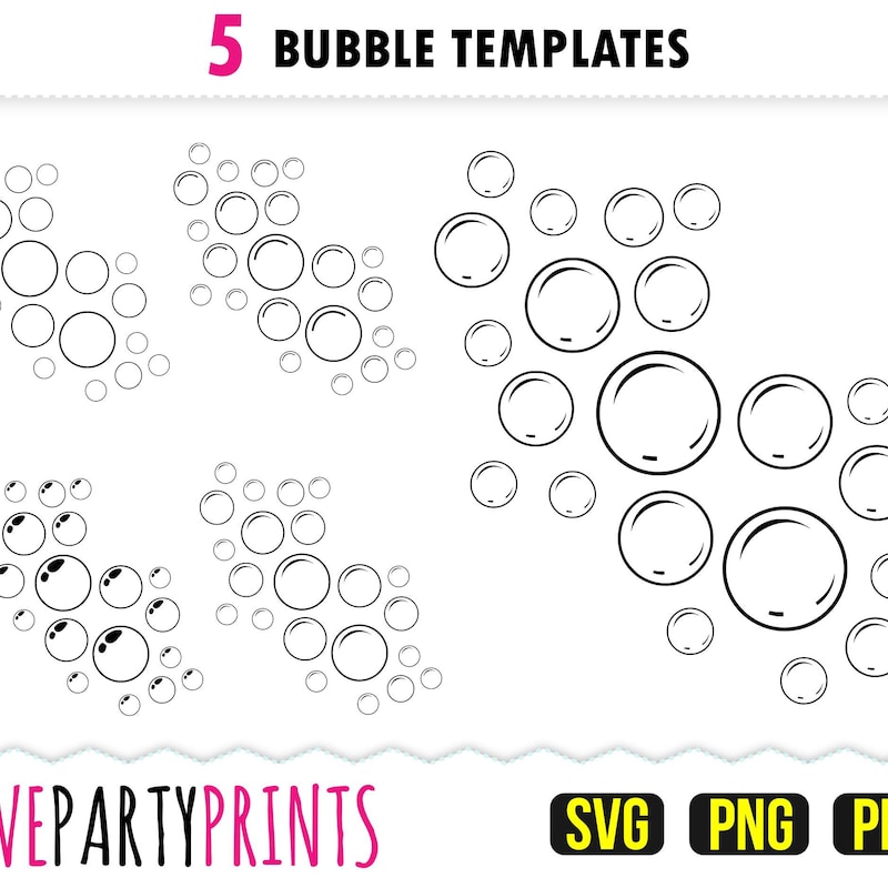 Bubbles Svg - Etsy