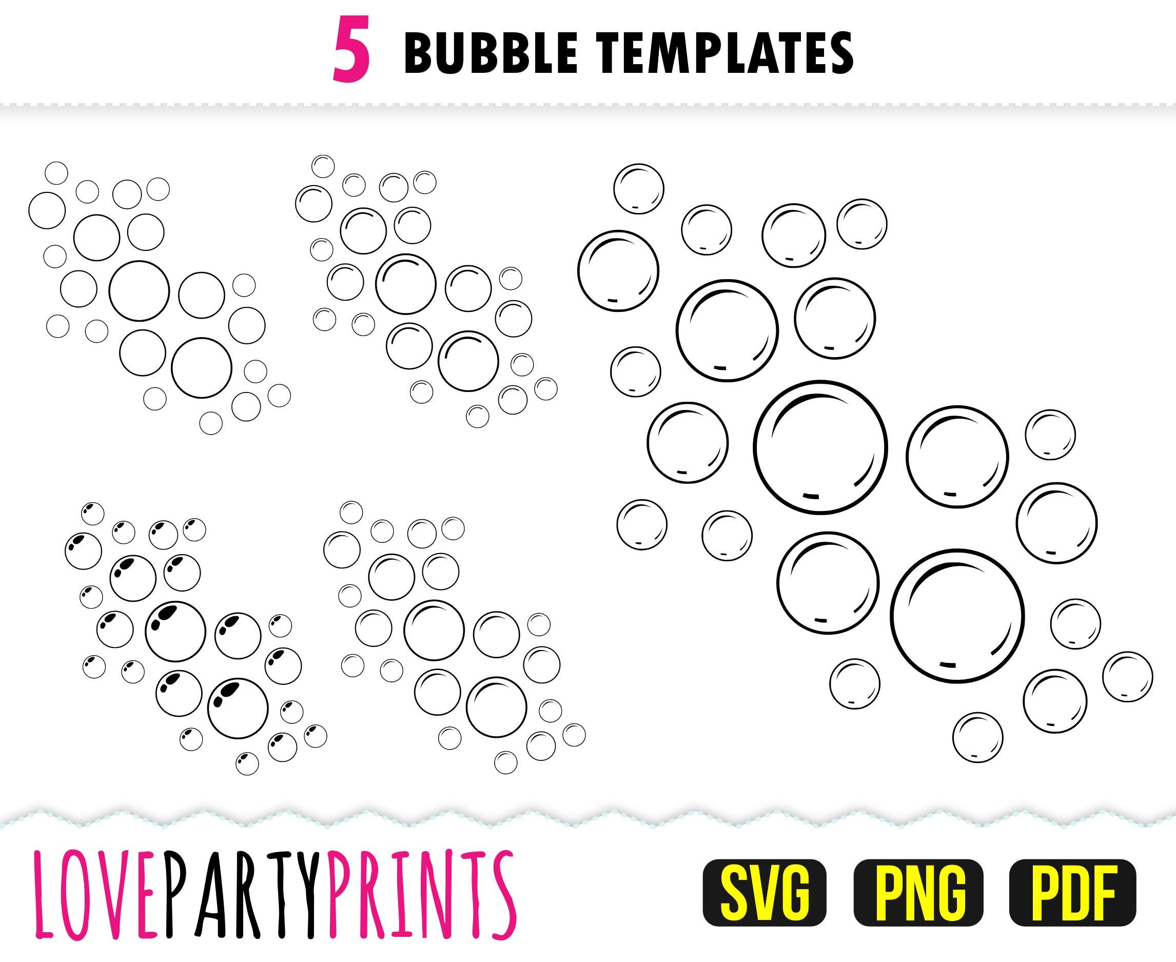 Bubbles SVG Bubbles PNG Bubbles DXF Bubbles Pdf Bubble - Etsy UK