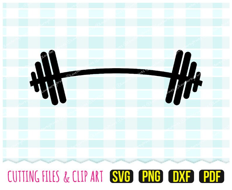 Barbell Svg, DXF, PNG, PDF - Power Lifting Svg, Weight Lifting Svg ...