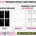 Keychain Display Card Template SVG, PDF, Png, Dxf, Blank Keychain ...