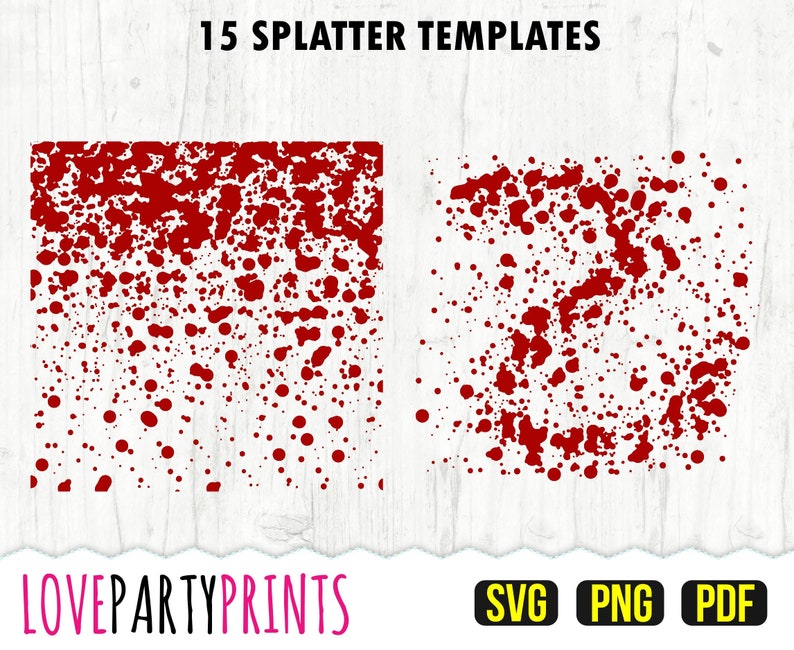 Splatter SVG PNG PDF Blood Splatter Svg Paint Splatter | Etsy