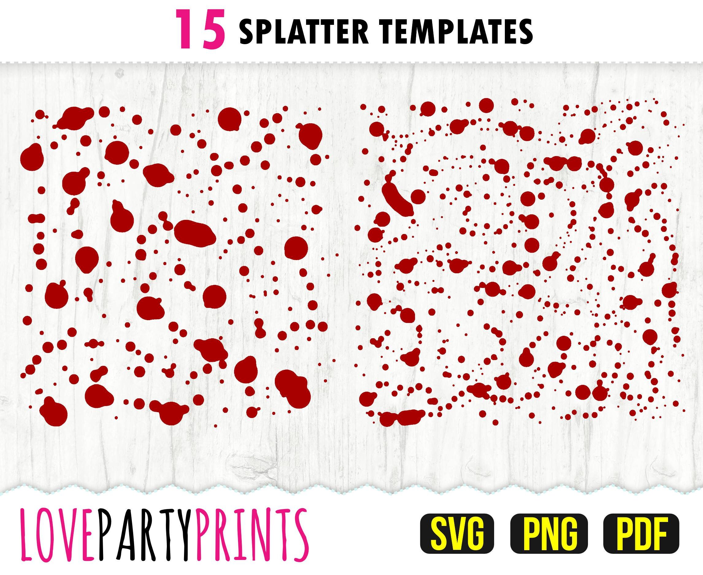 Splatter SVG PNG PDF Blood Splatter Svg Paint Splatter - Etsy UK