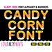 CANDY CORN ALPHABET Svg, Png and Pdf Files, Candy Corn Font, Candy Corn ...