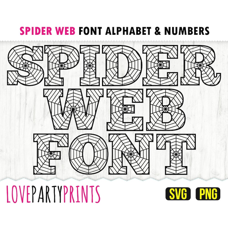 Spider Web Letters - Etsy