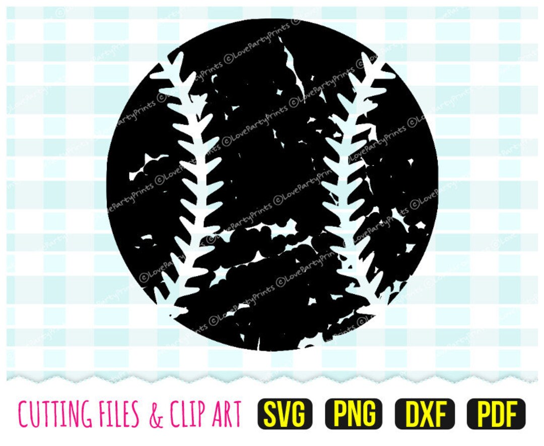 Distressed Baseball Svg, DXF, PNG, PDF, Grunge Baseball, Distressed ...