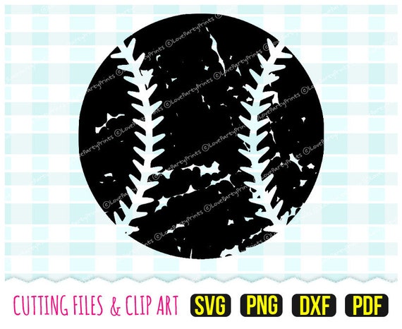 Distressed Baseball Svg DXF PNG PDF Grunge Baseball | Etsy