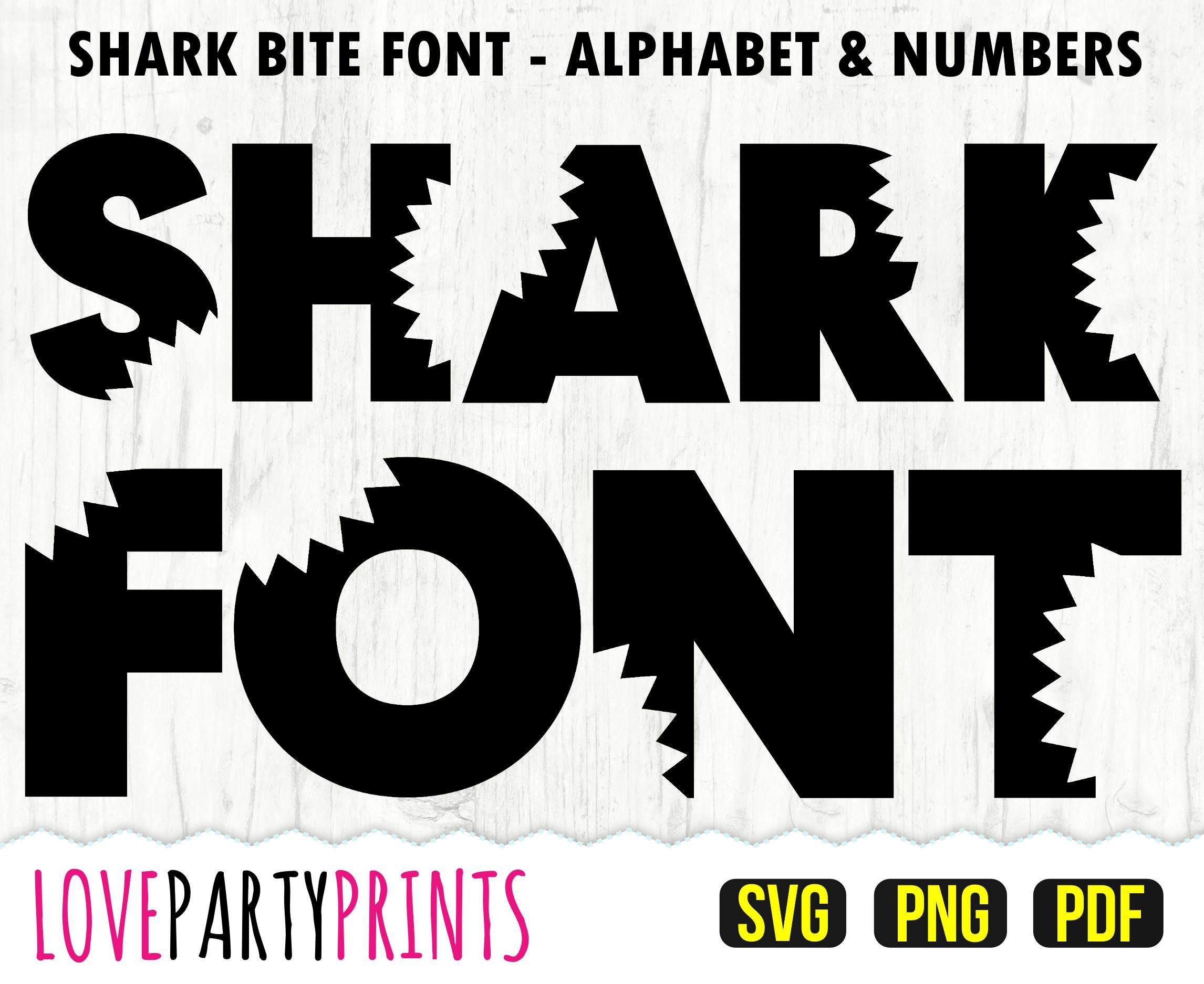 SHARK FONT SVG Png and Pdf Files 300dpi High Quality - Etsy UK