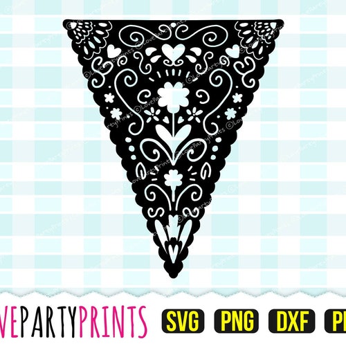 Mexican Fiesta Banner SVG DXF PNG Pdf Papel Picado Svg - Etsy