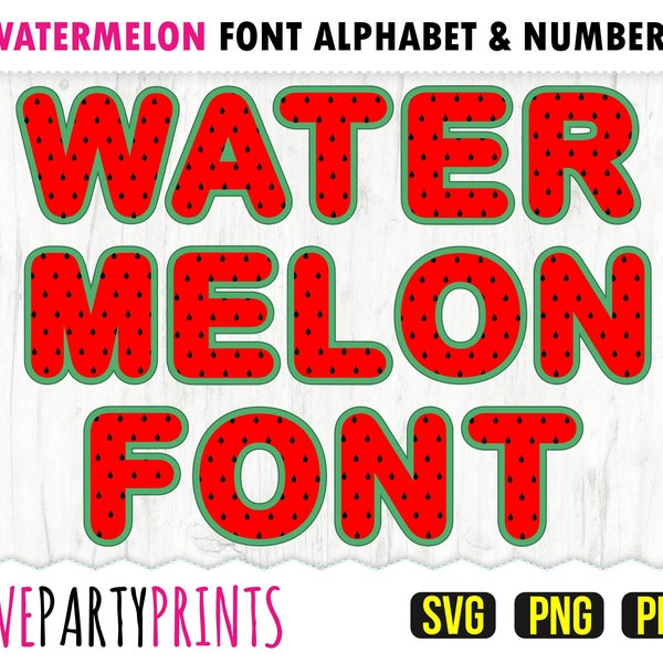 Watermelon Font Png - Etsy