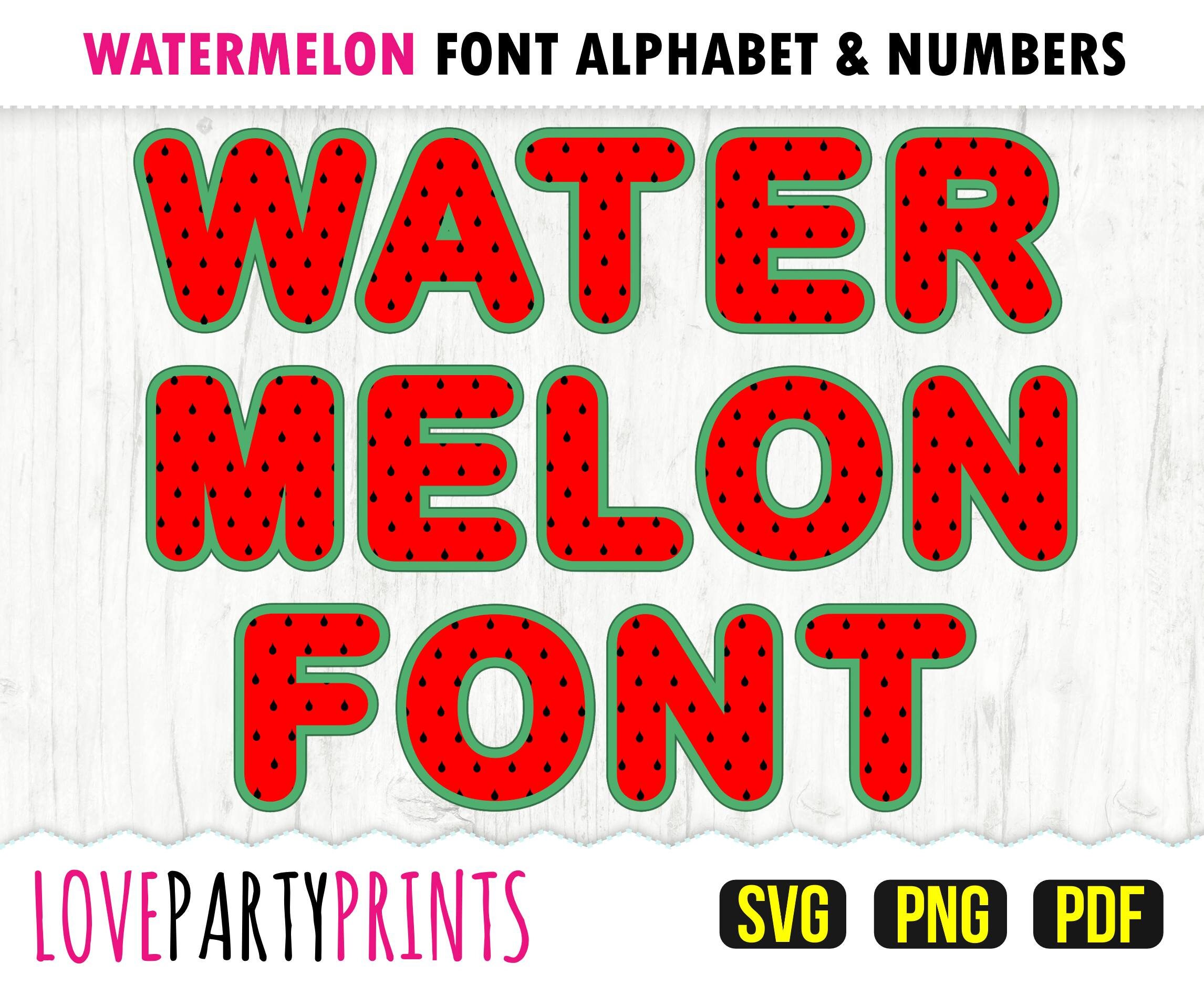 WATERMELON FONT Svg Png and Pdf Files 300dpi High Quality - Etsy UK