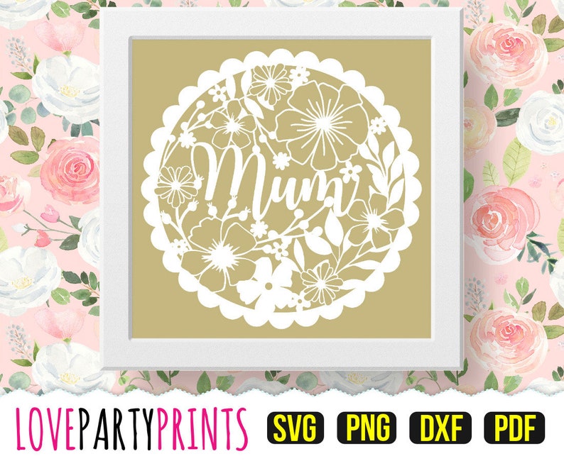 Papercut Template Mum PDF and PNG Clip Art with Svg and DXF | Etsy