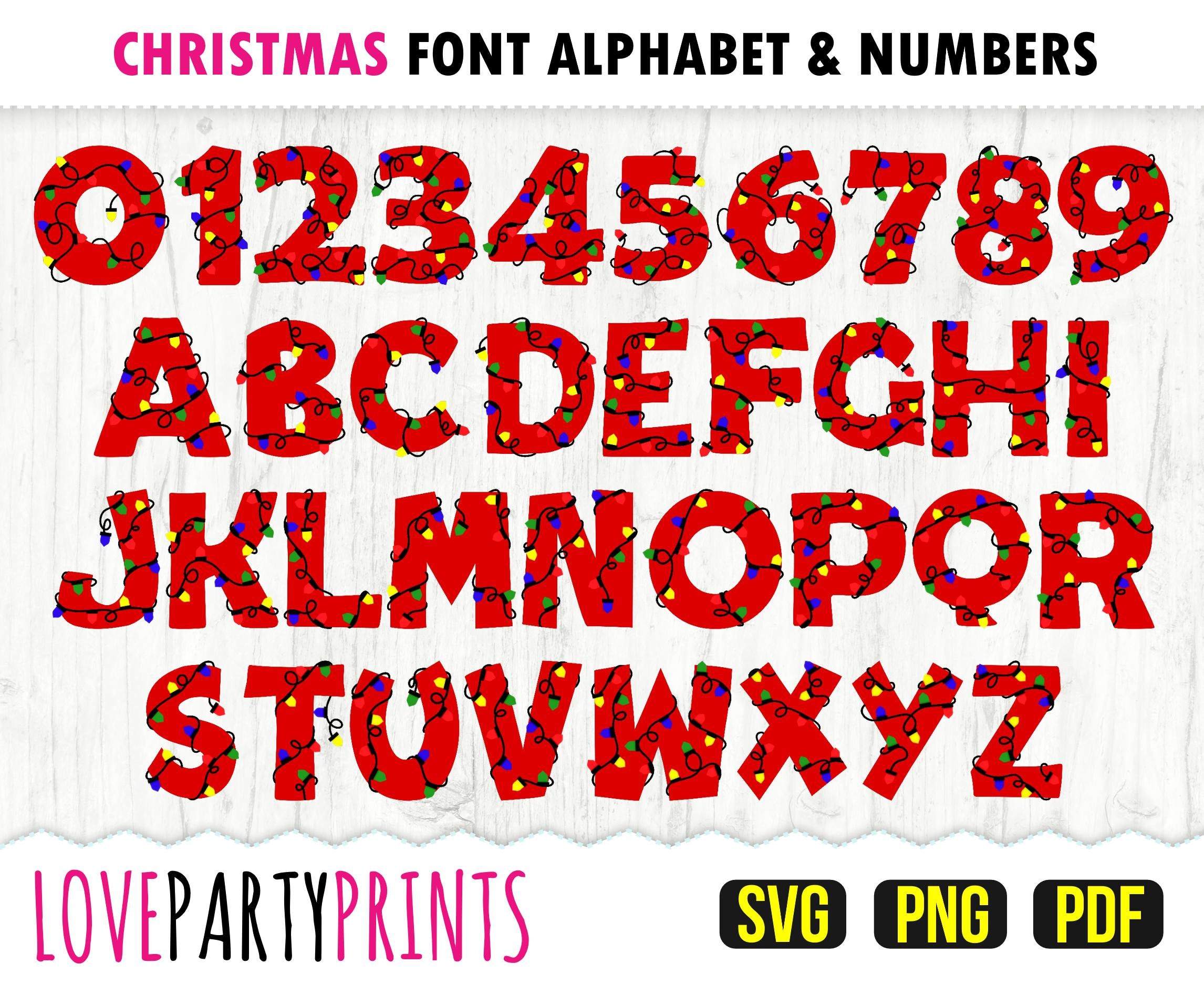 CHRISTMAS FONT SVG Png and Pdf Files 300dpi High Quality - Etsy UK