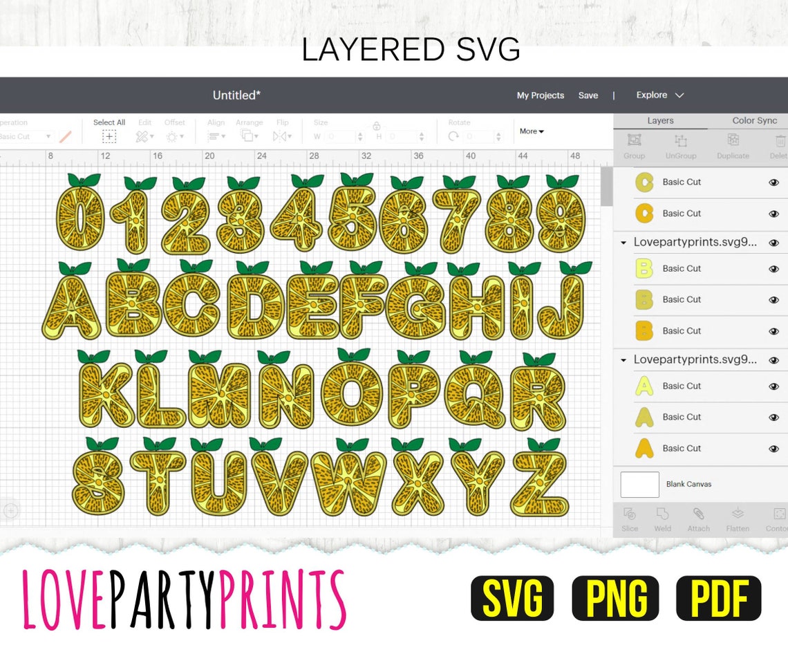 LEMON FONT SVG Png and Pdf Files 300dpi High Quality | Etsy