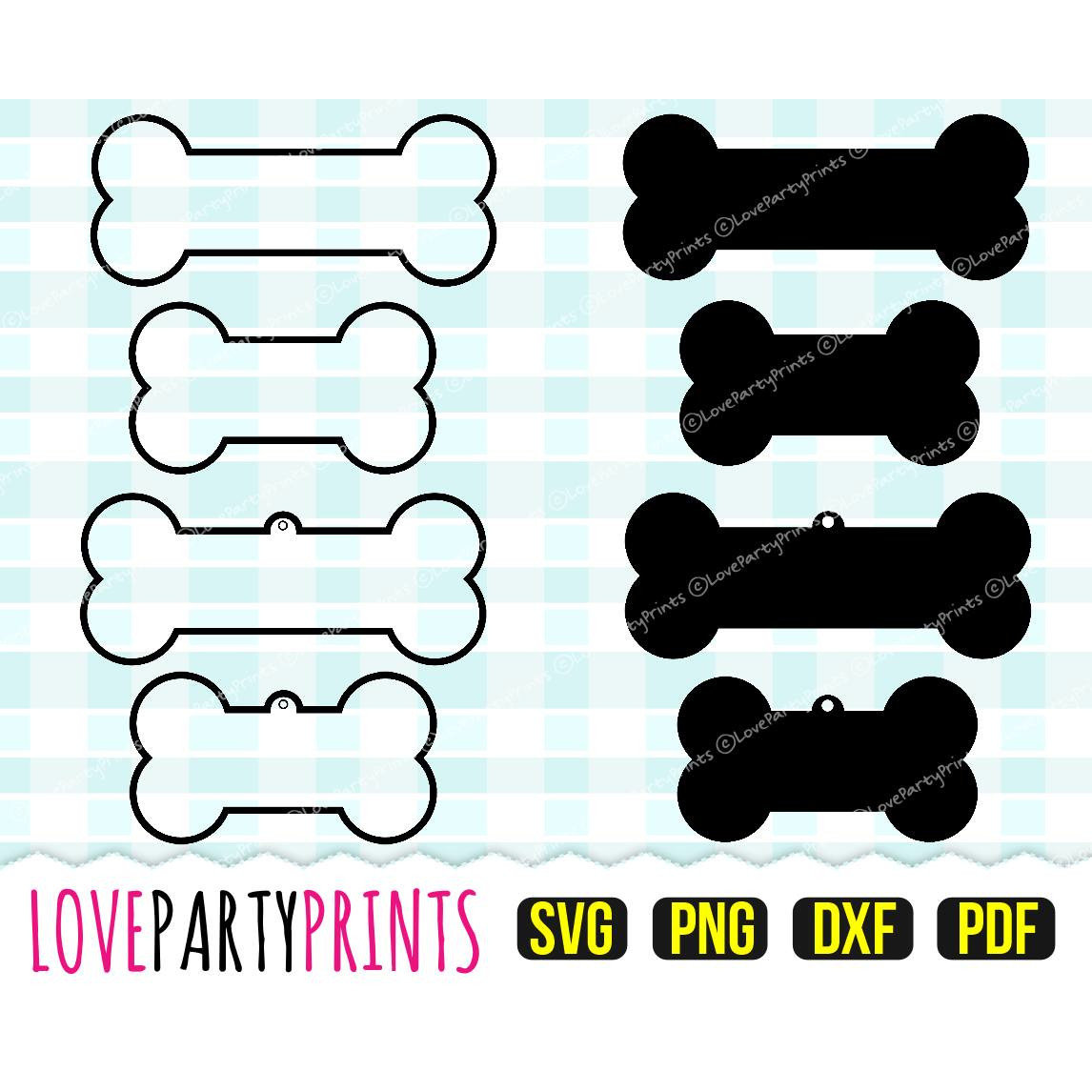 Dog Bone Svg, DXF, PNG, PDF, Dog Tag, Clipart, Cutting Files, (svg716 ...