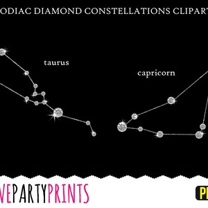 Diamond Zodiac Constellation PNG Files, Zodiac Svg, Diamond ...