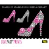 Diamond Heels Clipart PNG Files, Rhinestone Heels Clipart, Gold Diamond ...