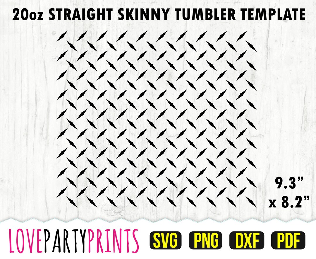 Diamond Plate Wrap SVG DXF PNG Pdf 20 Oz Skinny Tumbler - Etsy