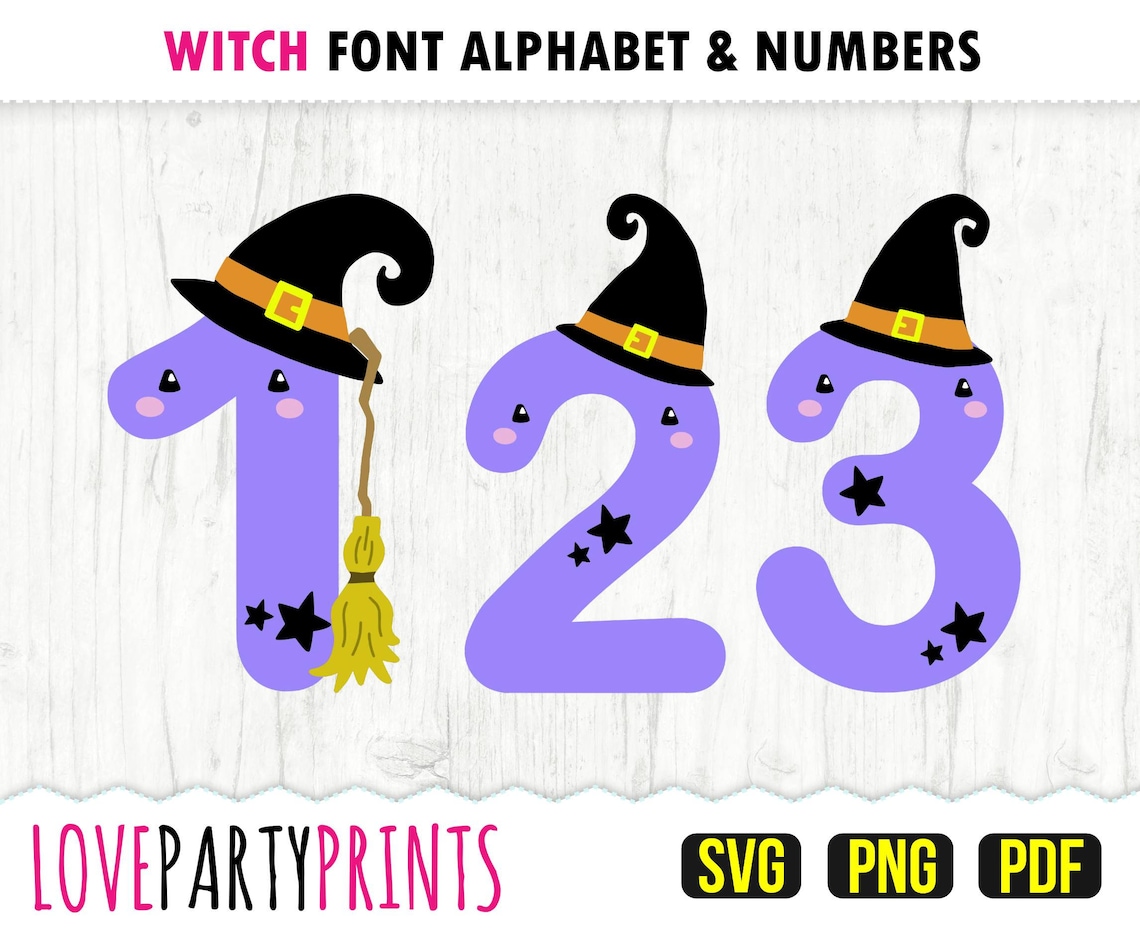 WITCH ALPHABET FONT Svg Png and Pdf Files Witch Font Witch - Etsy